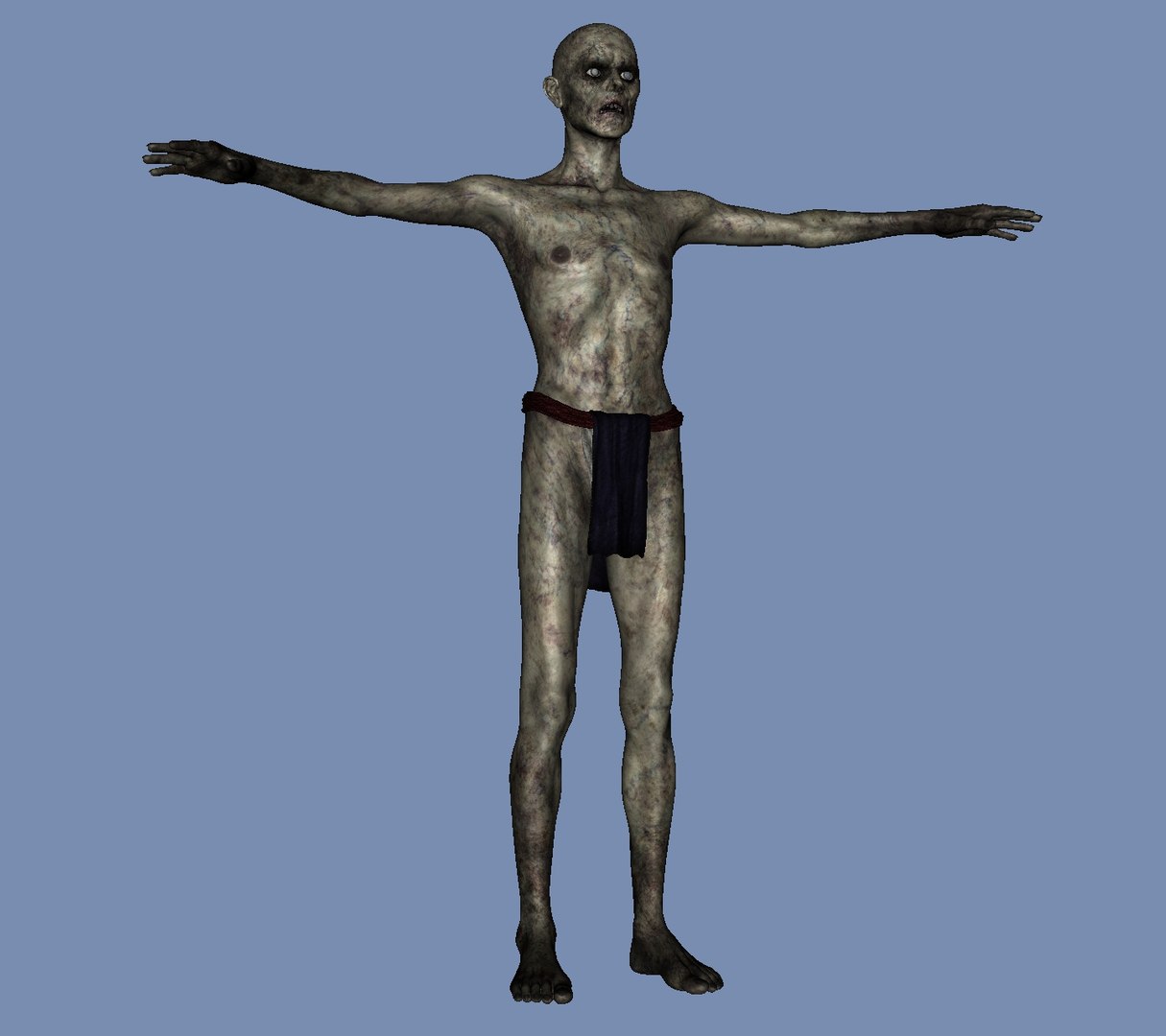 zombie male 3d model