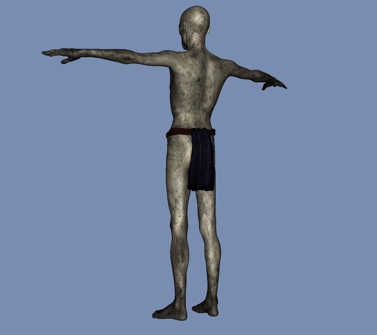 zombie male 3d model