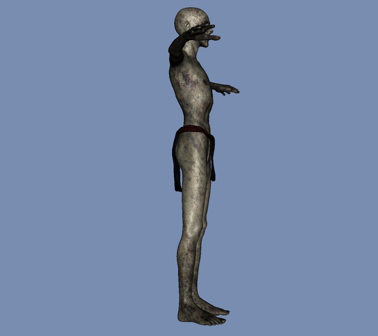 zombie male 3d model