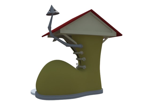 3d boot house model