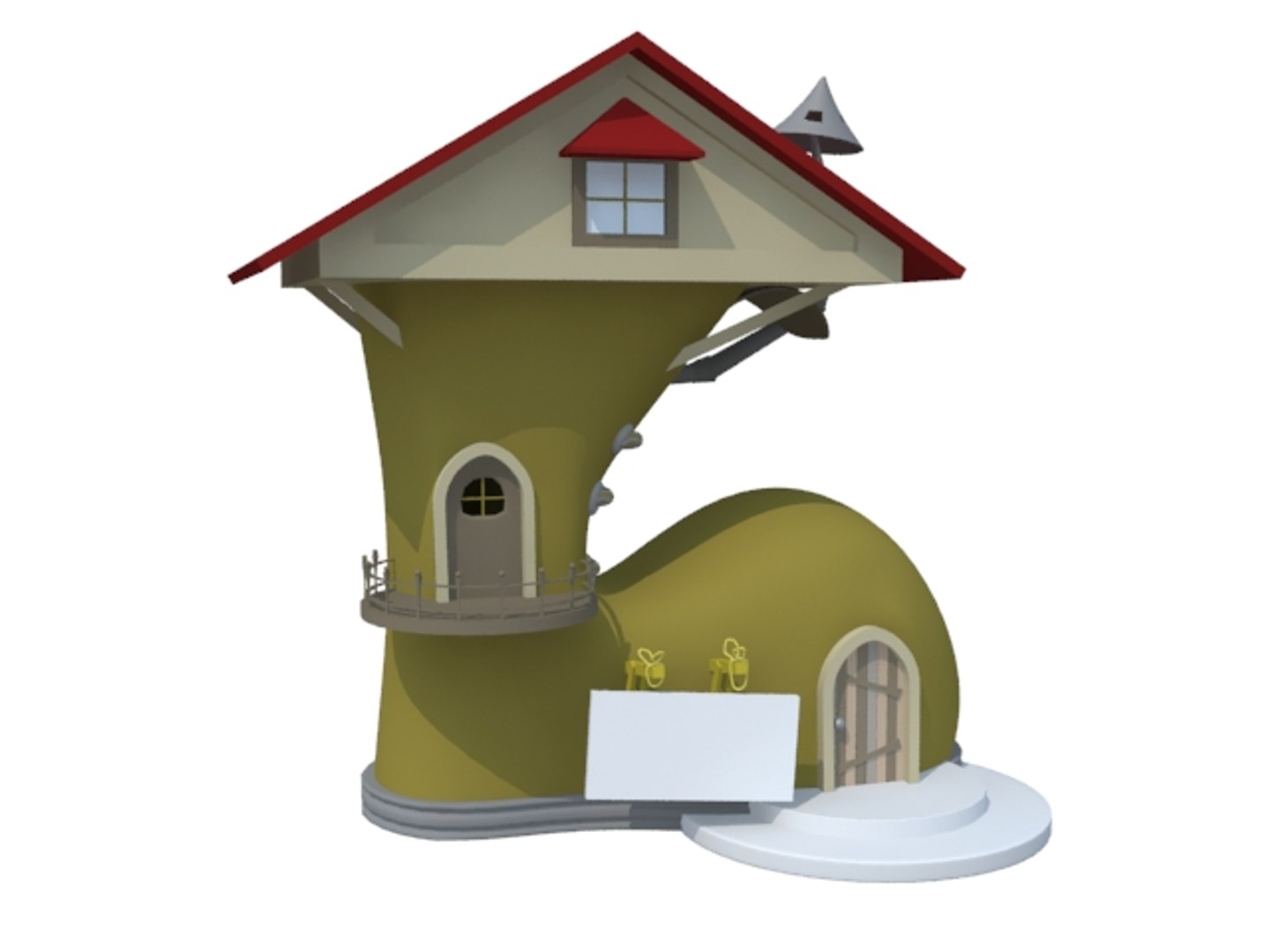 3d boot house model