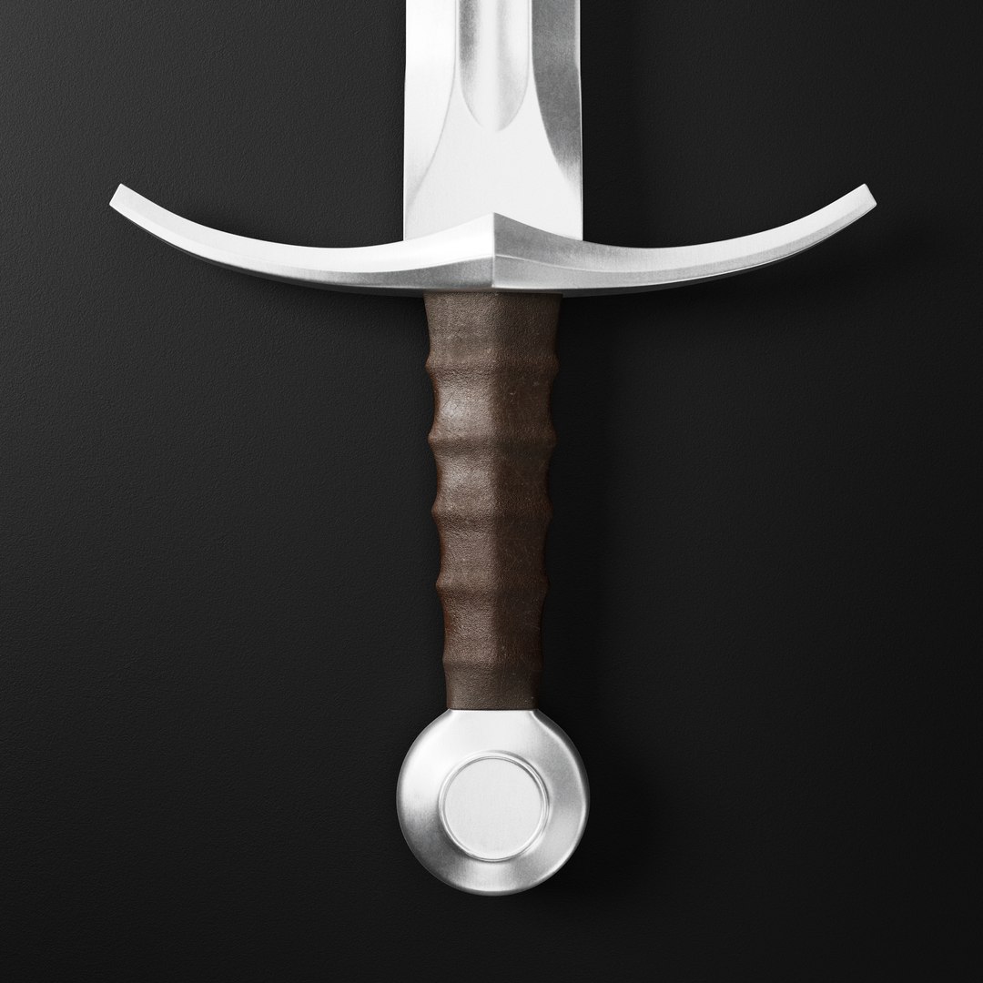 3D Model Medieval Sword 02 Plus Old Texture And Sheath - TurboSquid 2043076