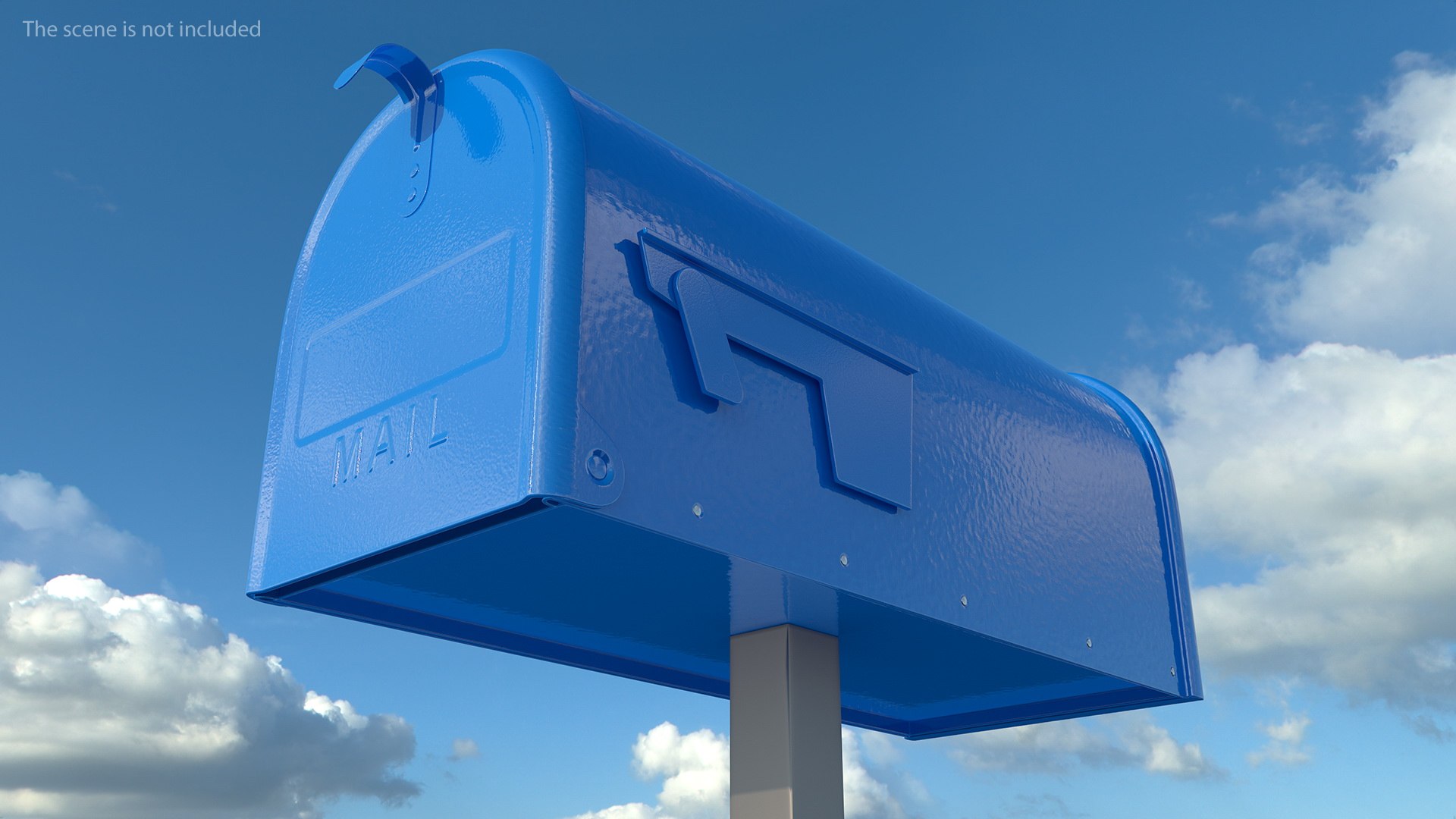 3D Blue Painted Mailbox Mail - TurboSquid 1511384