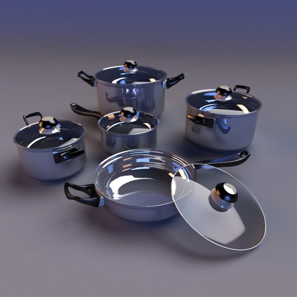 set cookware 3d model