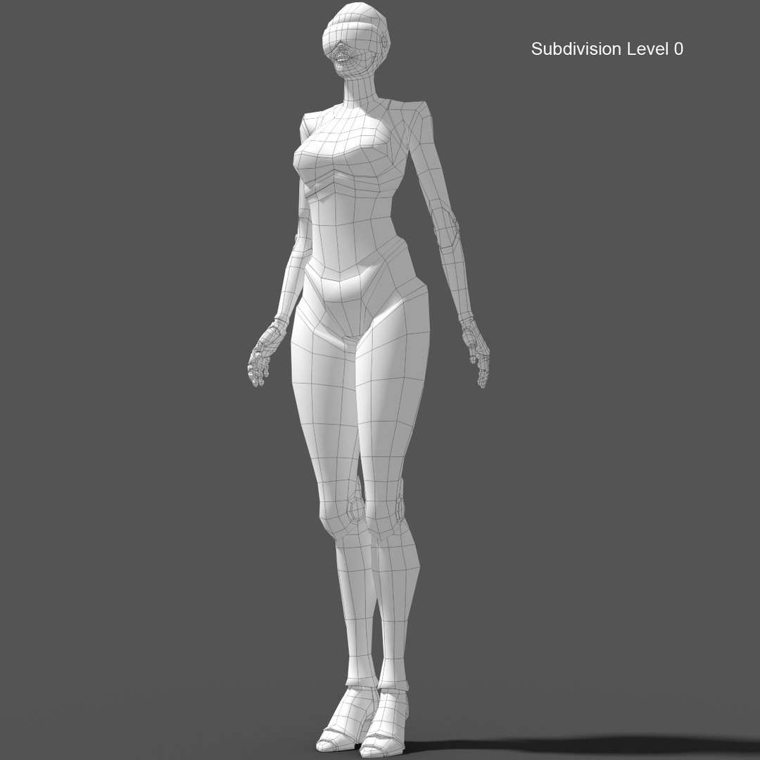 3D Female Robot Rig Model - TurboSquid 1238254