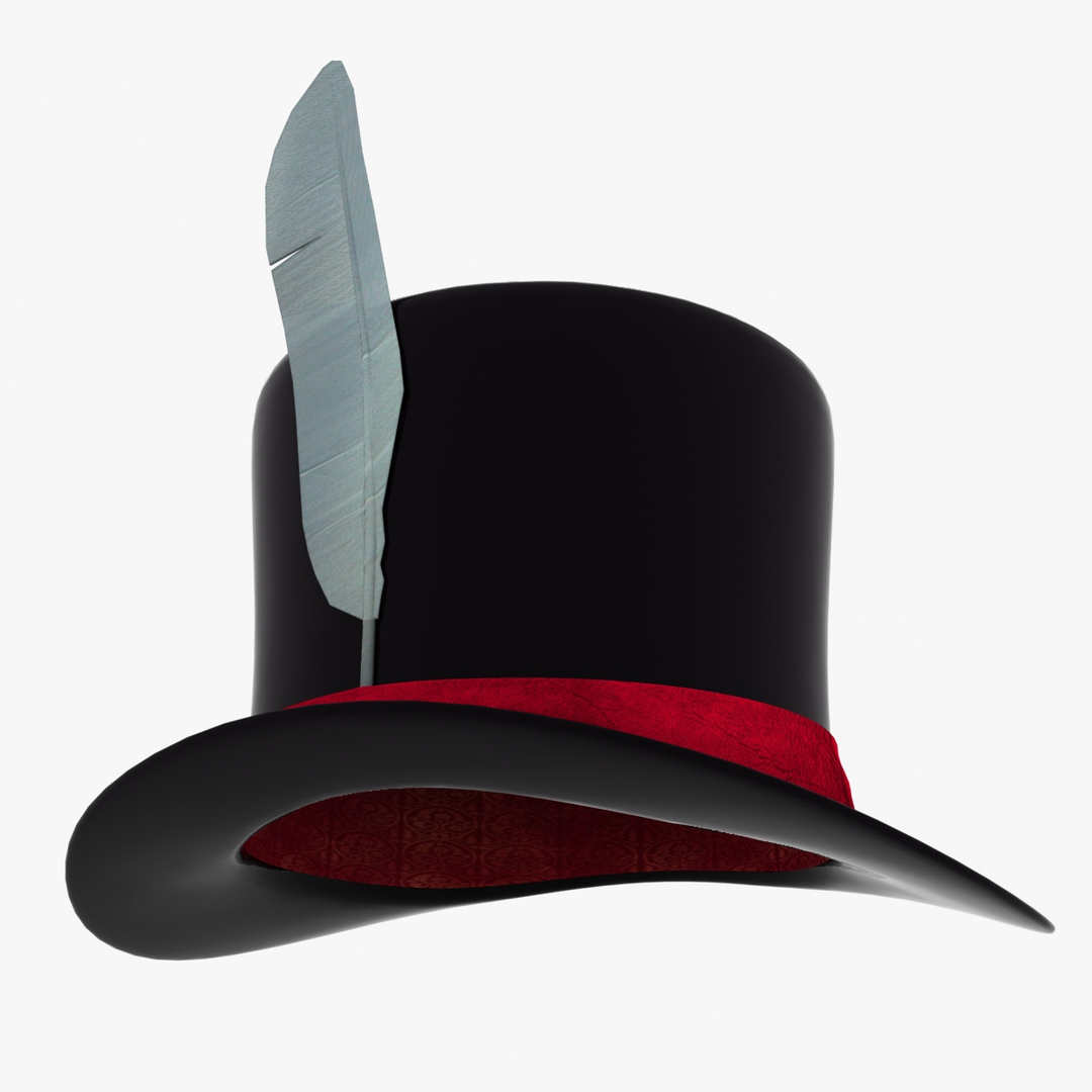 3d model black cylinder hat