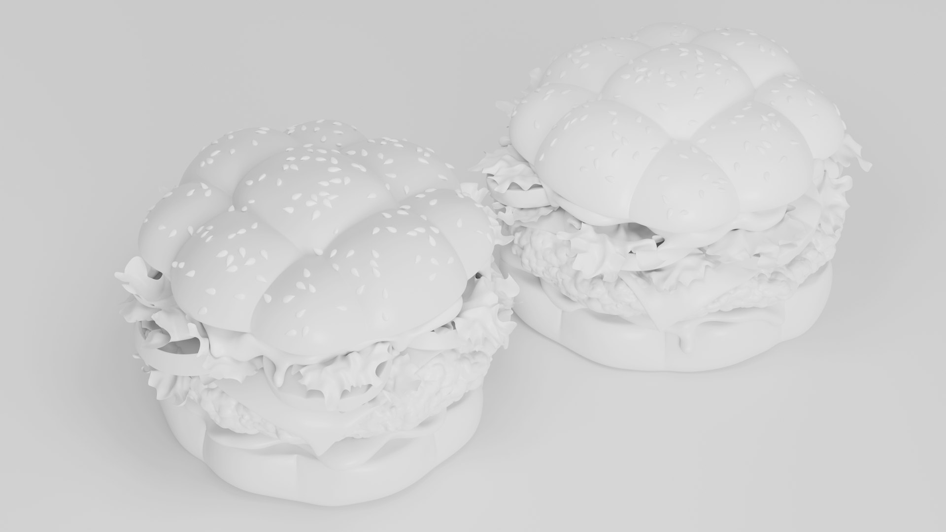 Realistic Chicken Burger Nuggets 3D Model - TurboSquid 2368688