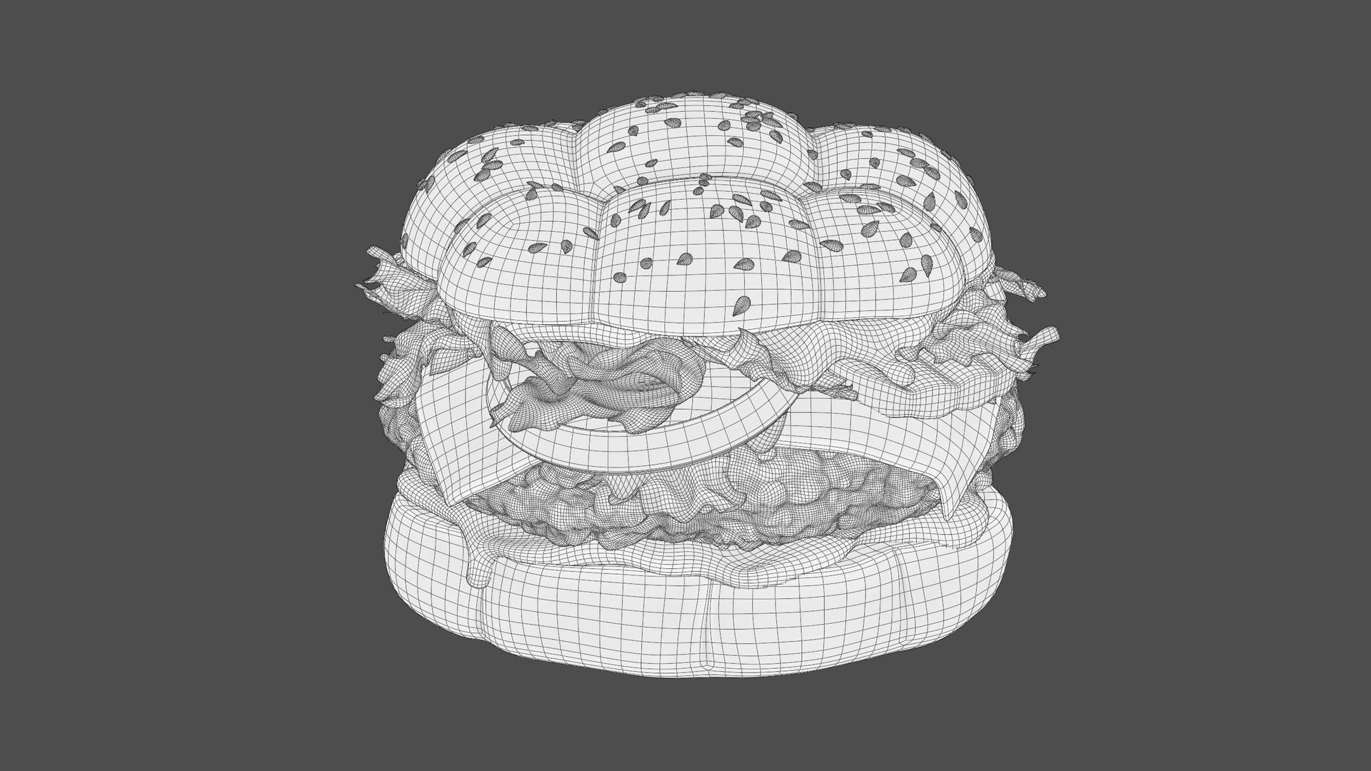 Realistic Chicken Burger Nuggets 3D Model - TurboSquid 2368688