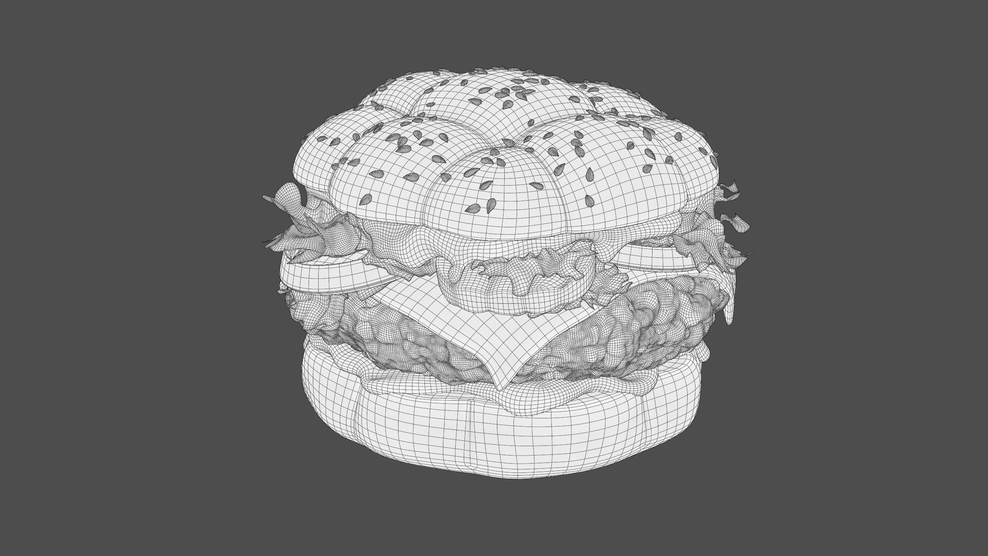 Realistic Chicken Burger Nuggets 3D Model - TurboSquid 2368688