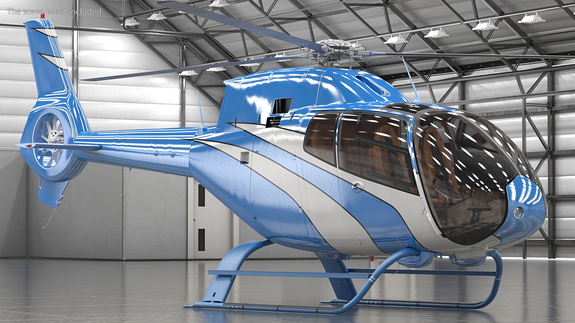 Executive lightweight helicopter rigged 3D model - TurboSquid 1646992