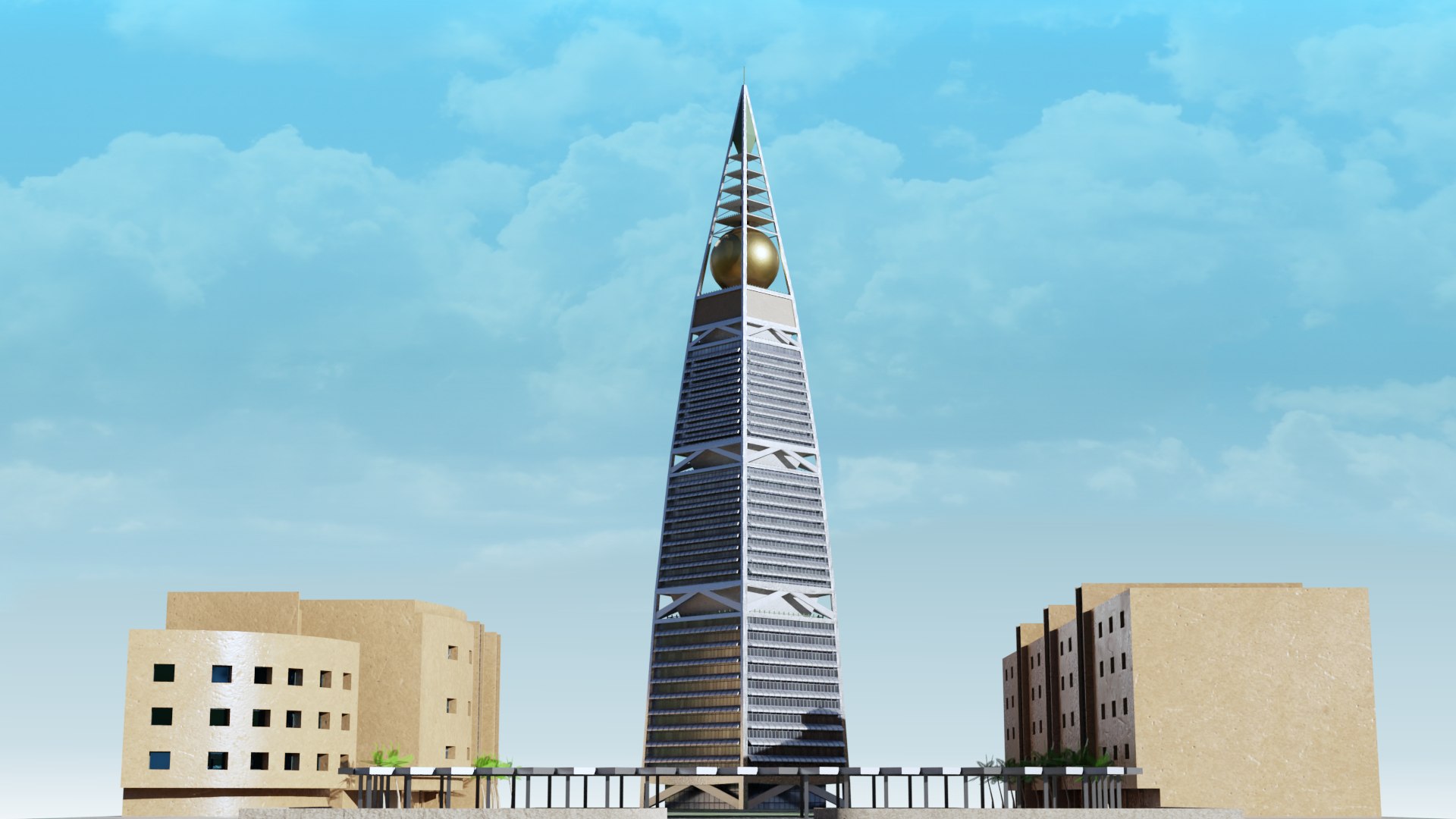 Al Faisaliyah Tower Skyscraper Low Poly3D模型 - TurboSquid 1954565