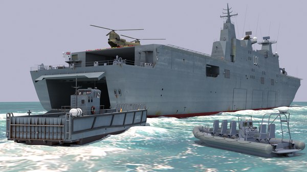 HMAS Adelaide LHD with Helicopters 3D - TurboSquid 1752059