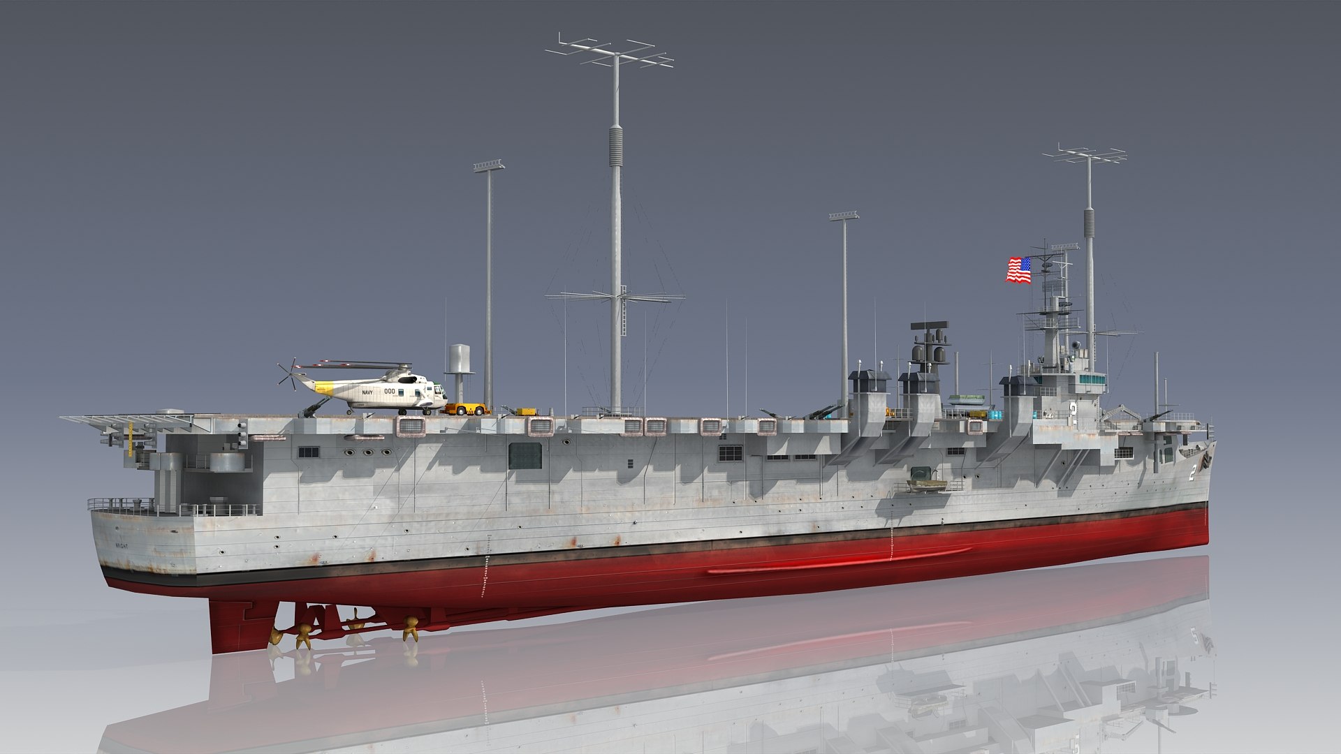 USS Wright CC-2 Converted To The Command Ship Model - TurboSquid 2197023