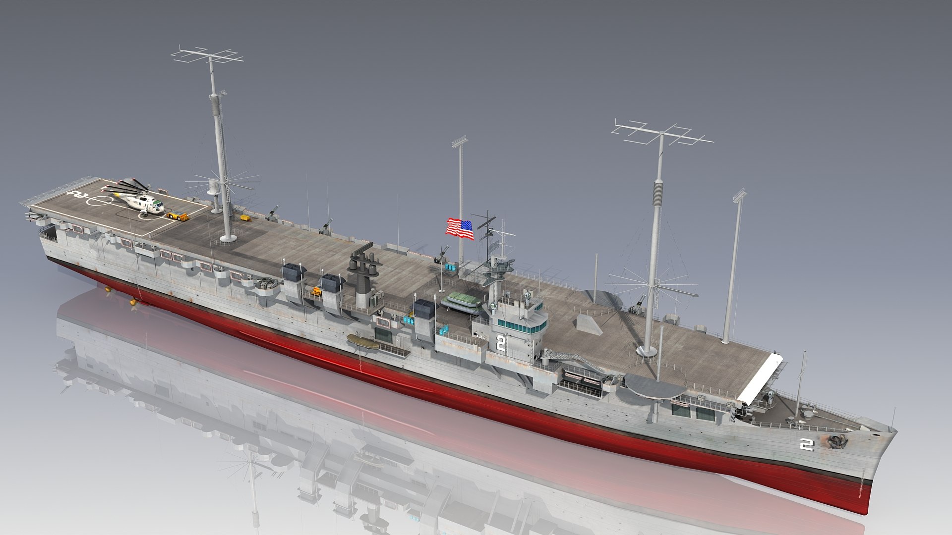 USS Wright CC-2 Converted To The Command Ship Model - TurboSquid 2197023