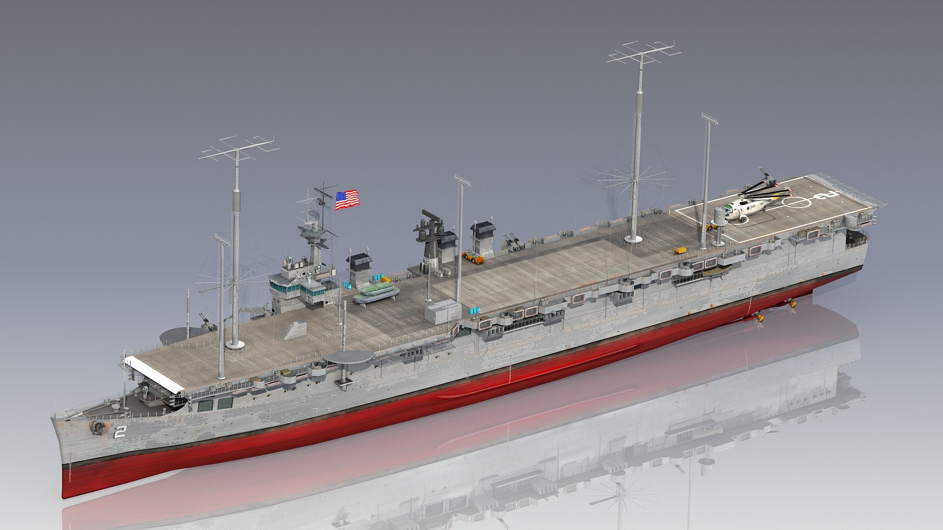 USS Wright CC-2 Converted To The Command Ship Model - TurboSquid 2197023