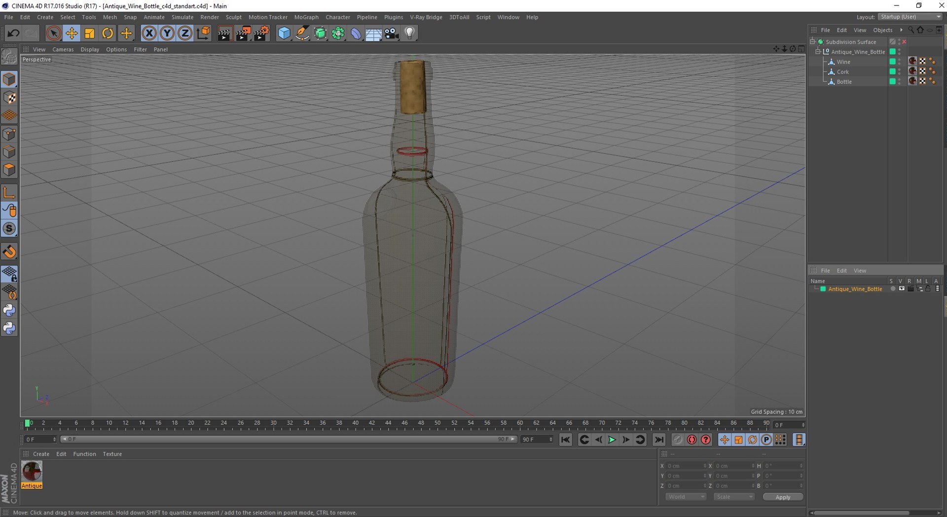 3D Antique Wine Bottle Model - TurboSquid 2217949