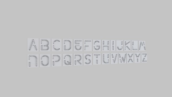 Neon Letter V4 3D model - TurboSquid 1811276