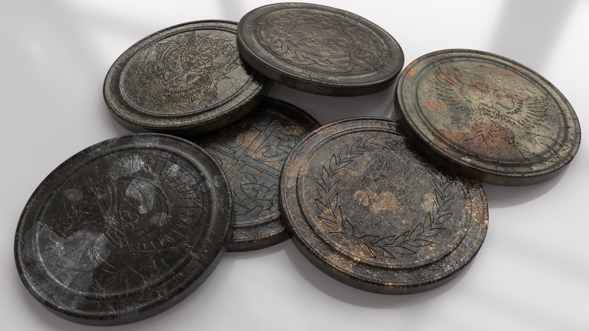 3D artifact coin old model - TurboSquid 1282781