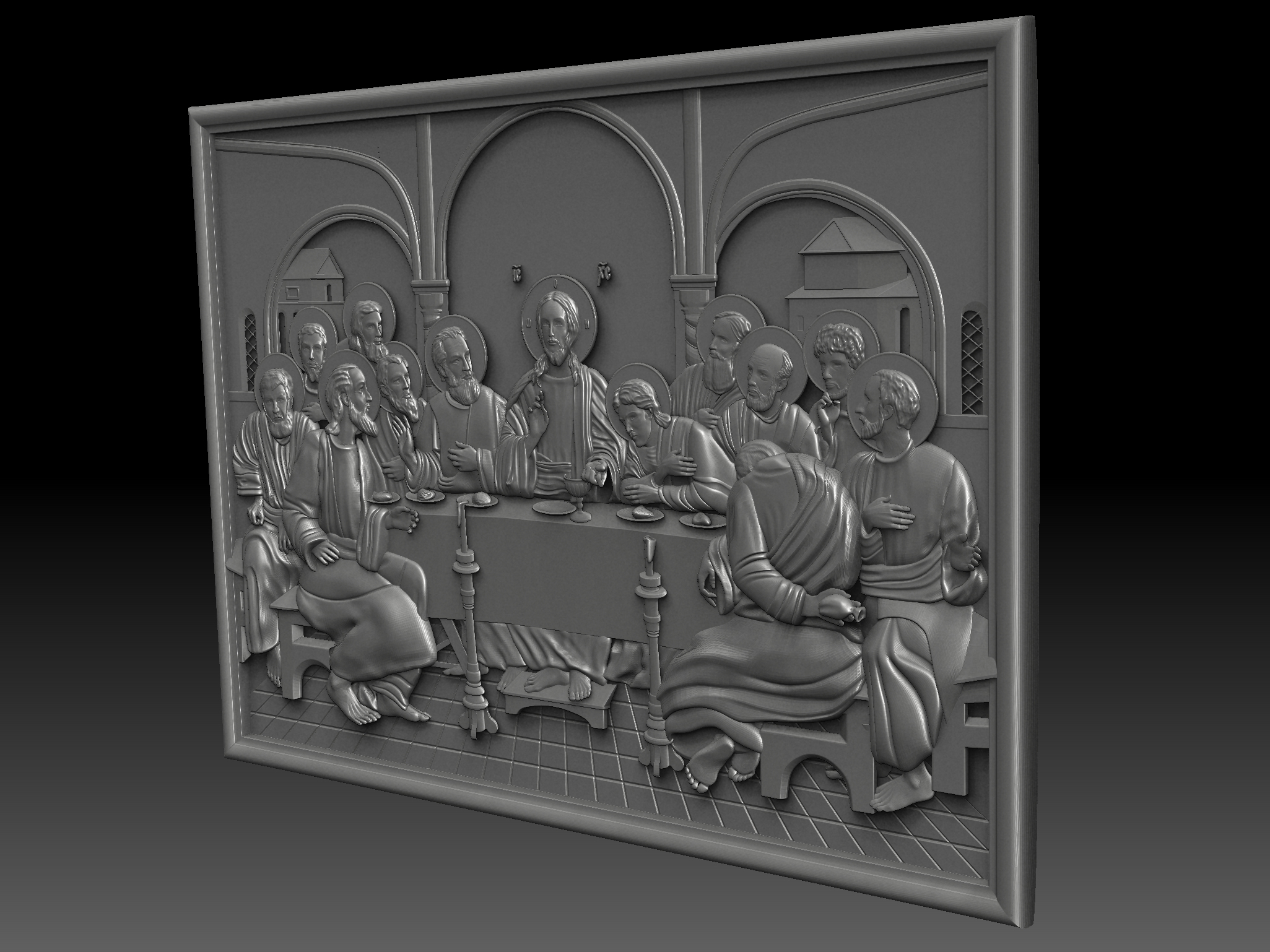 3d Supper Bas Relief Model Turbosquid 1705711