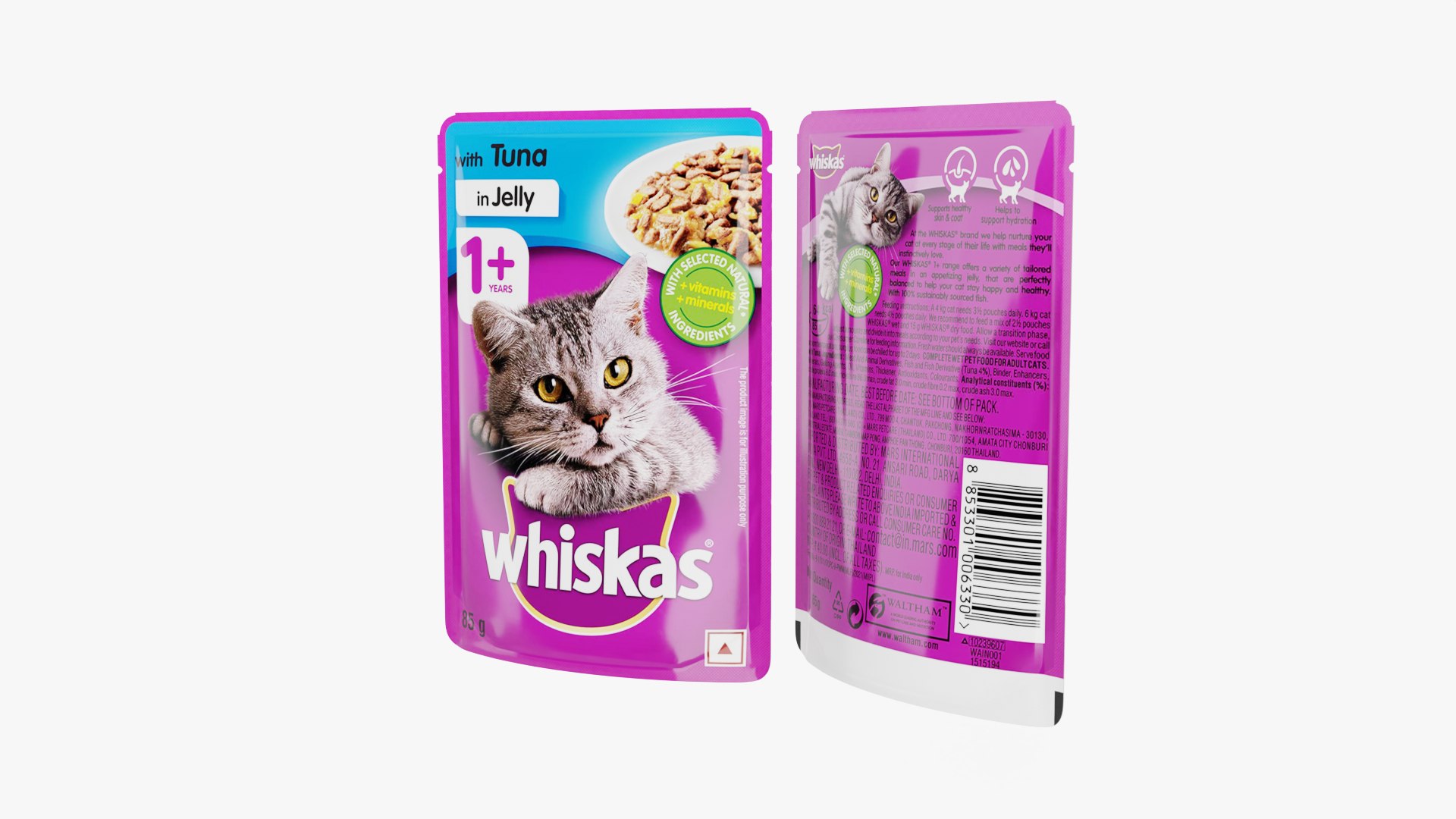 3D model Whiskas Tuna Jelly Cat Food - TurboSquid 2175612