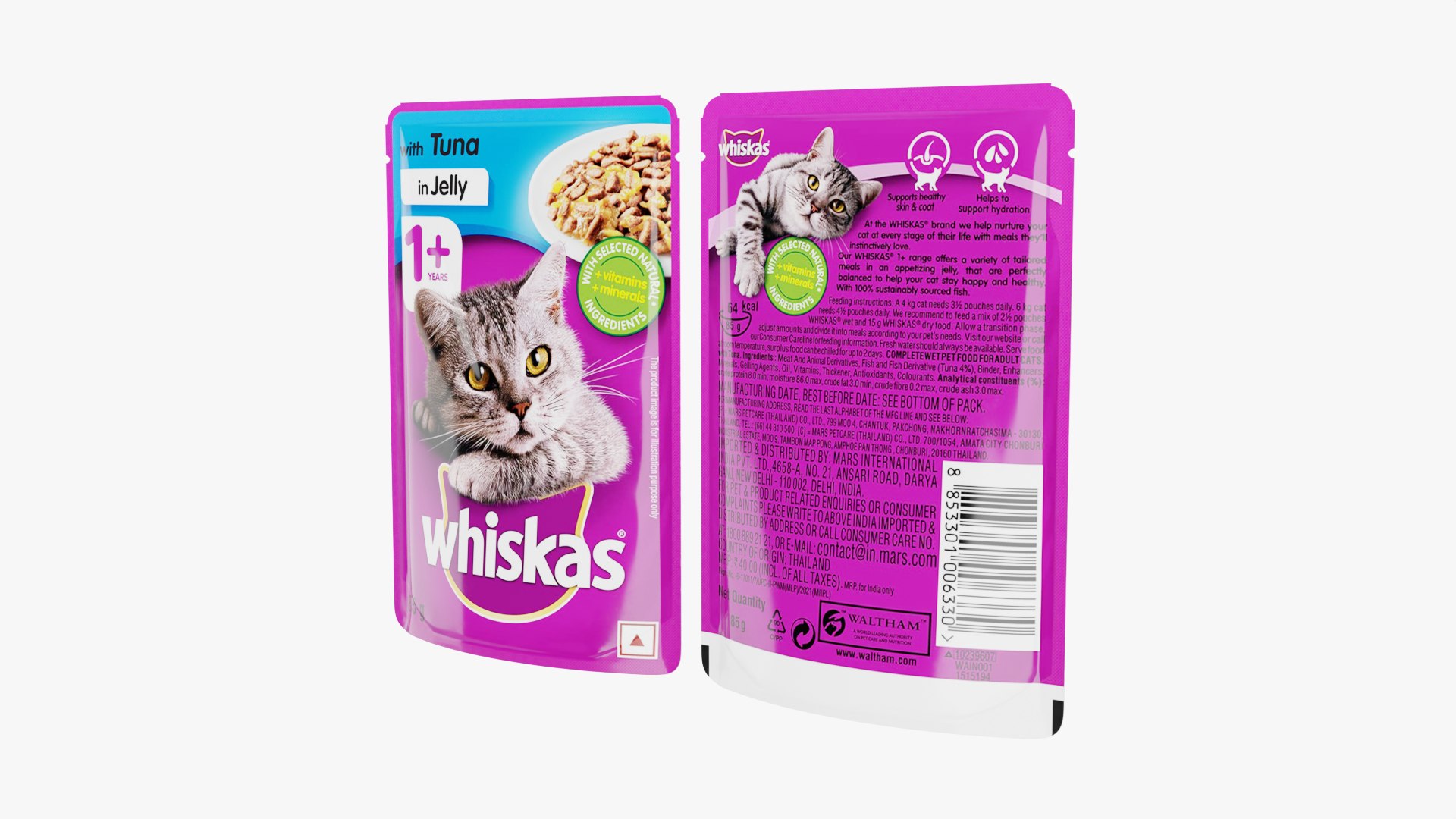 3D model Whiskas Tuna Jelly Cat Food - TurboSquid 2175612