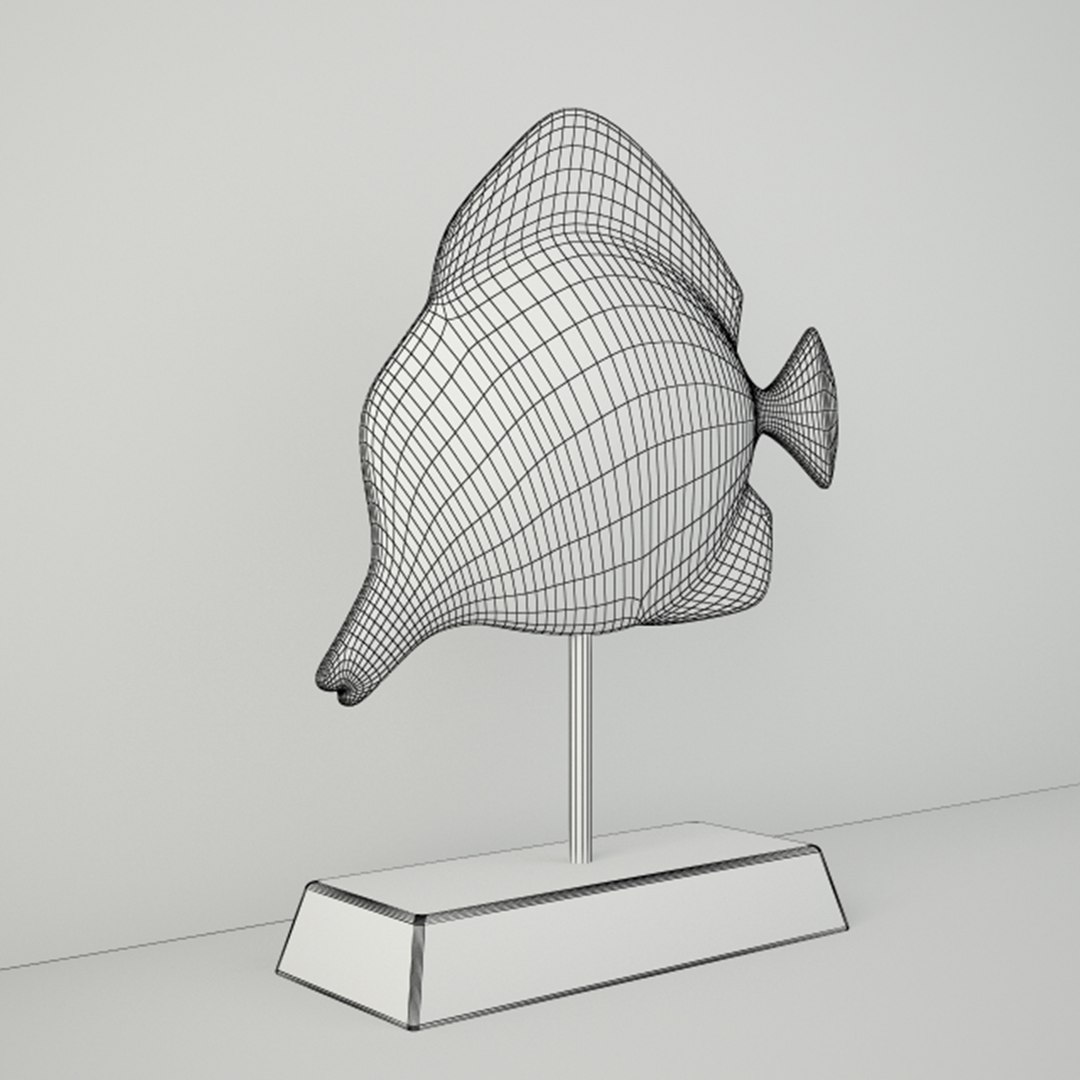 3D midcentury brass fish stand model - TurboSquid 1200794