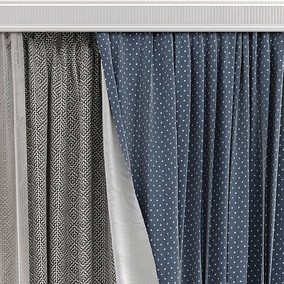 Curtain Set 493C Model - TurboSquid 1920296