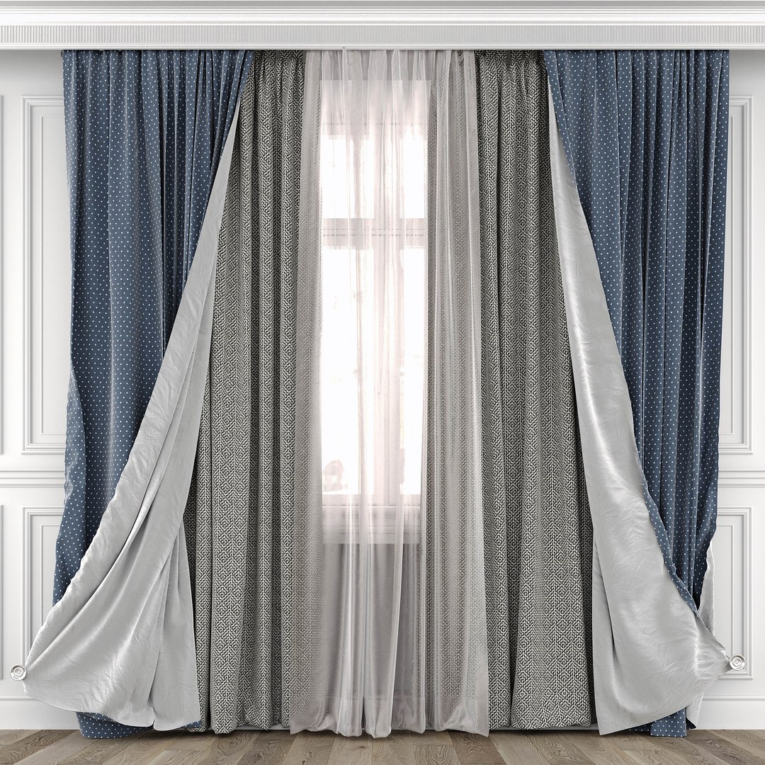 Curtain Set 493C Model - TurboSquid 1920296
