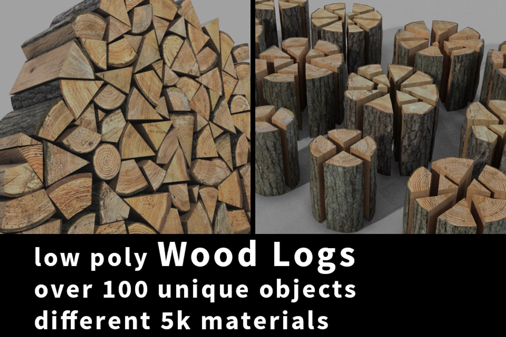 3d Model Realistic Logs