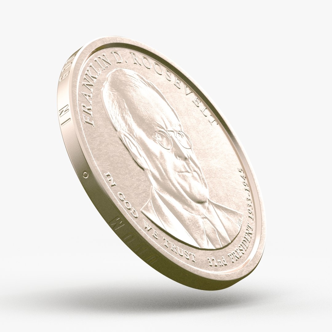 3d dollar coin