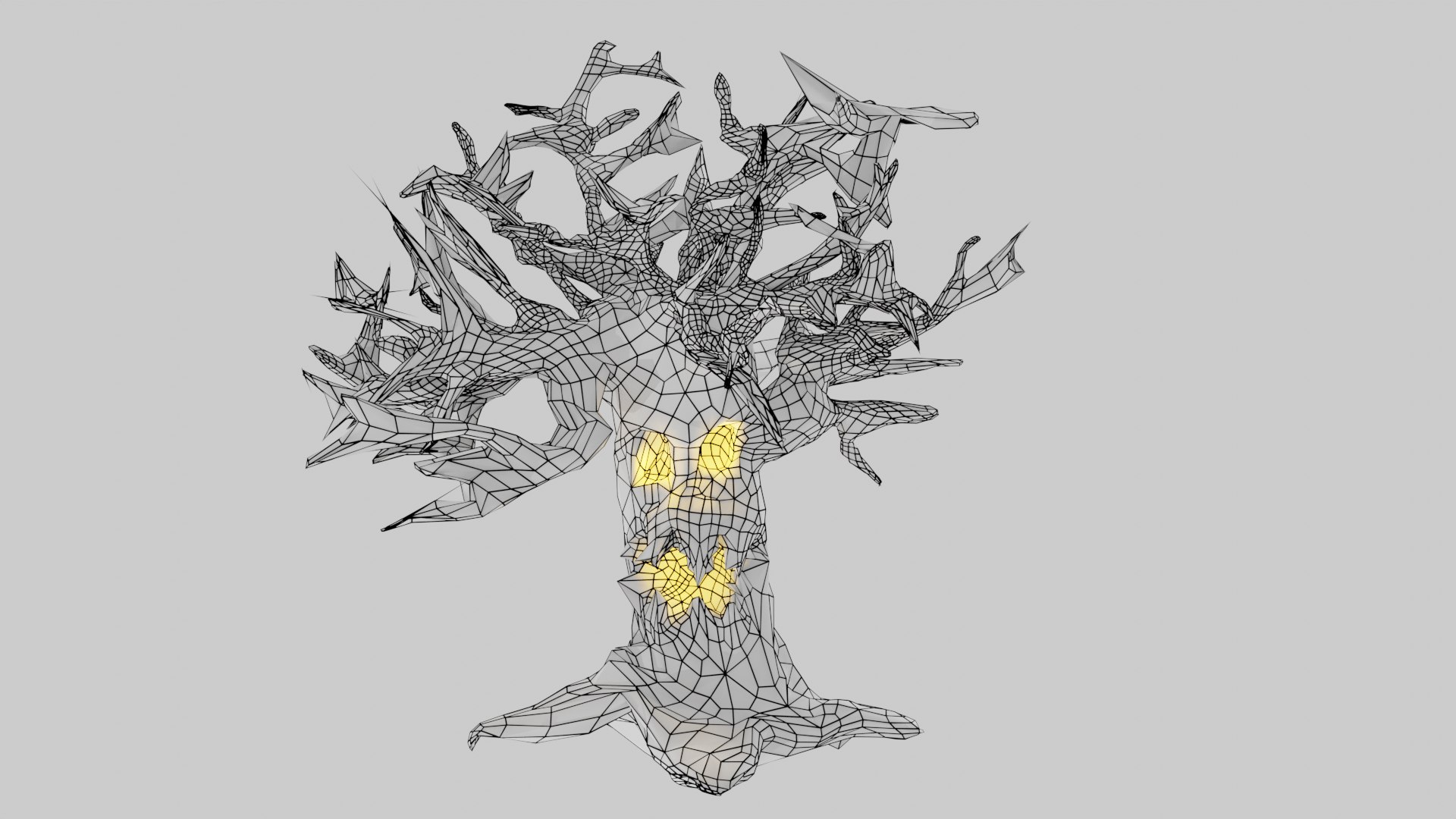 LowPoly Scary Tree 3D Model - TurboSquid 2018362