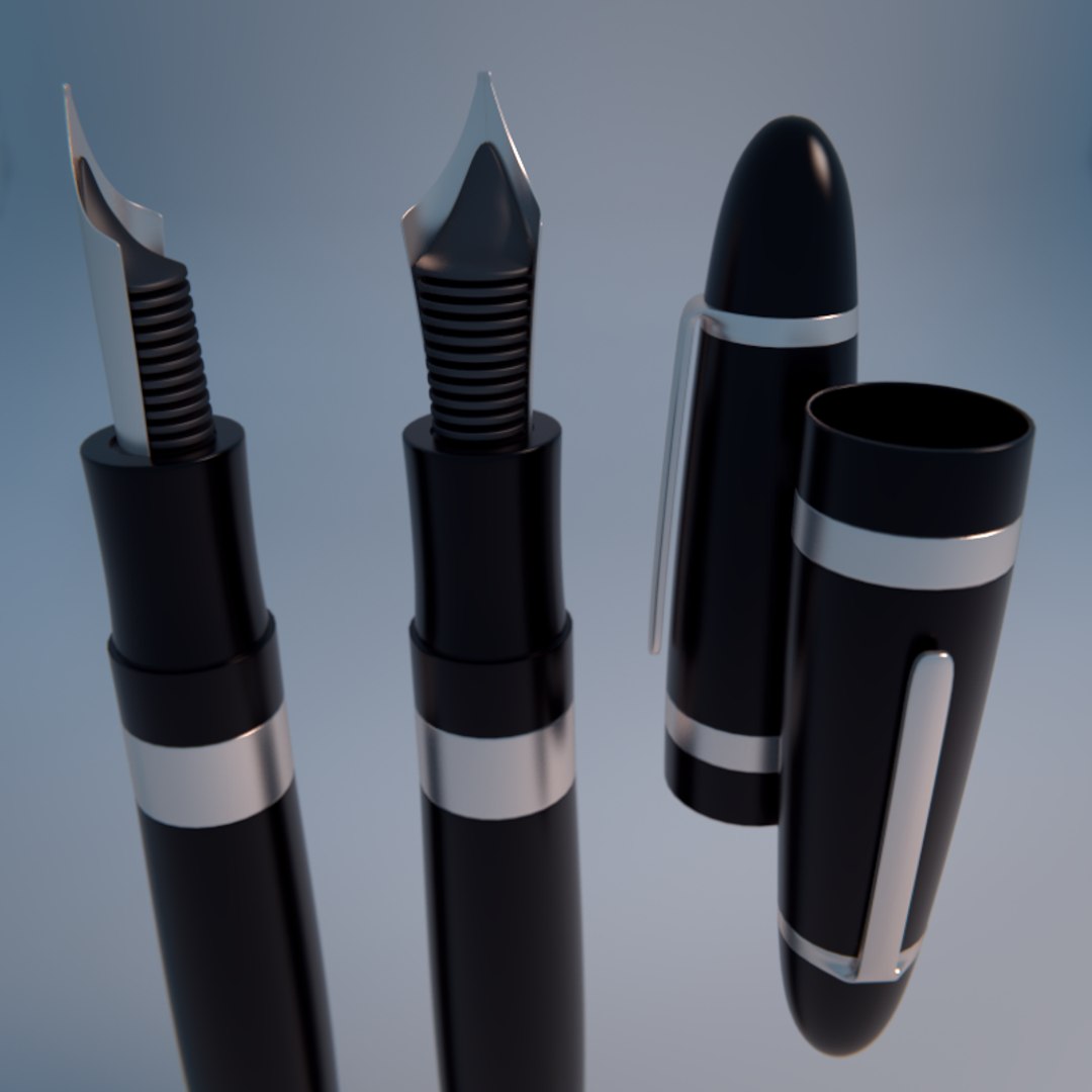 Fountain Pen 3d Model