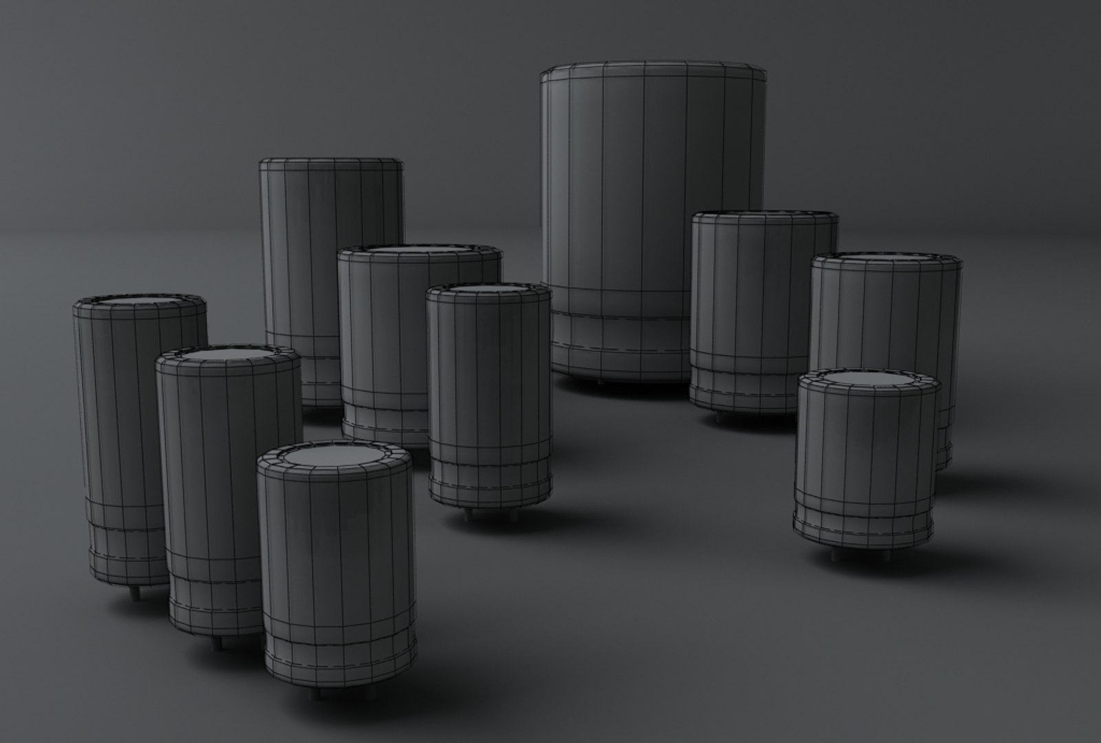 3d Model Electrolytic Capacitors