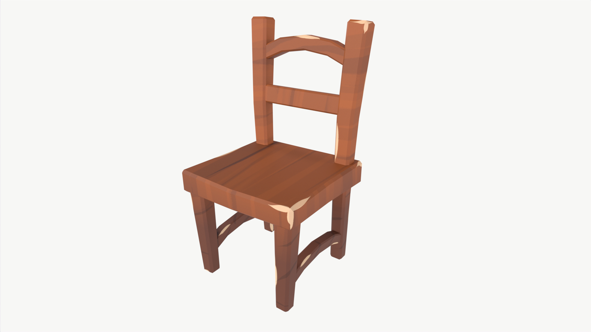 3D Lowpoly Stylized Wooden Chair - TurboSquid 2178768
