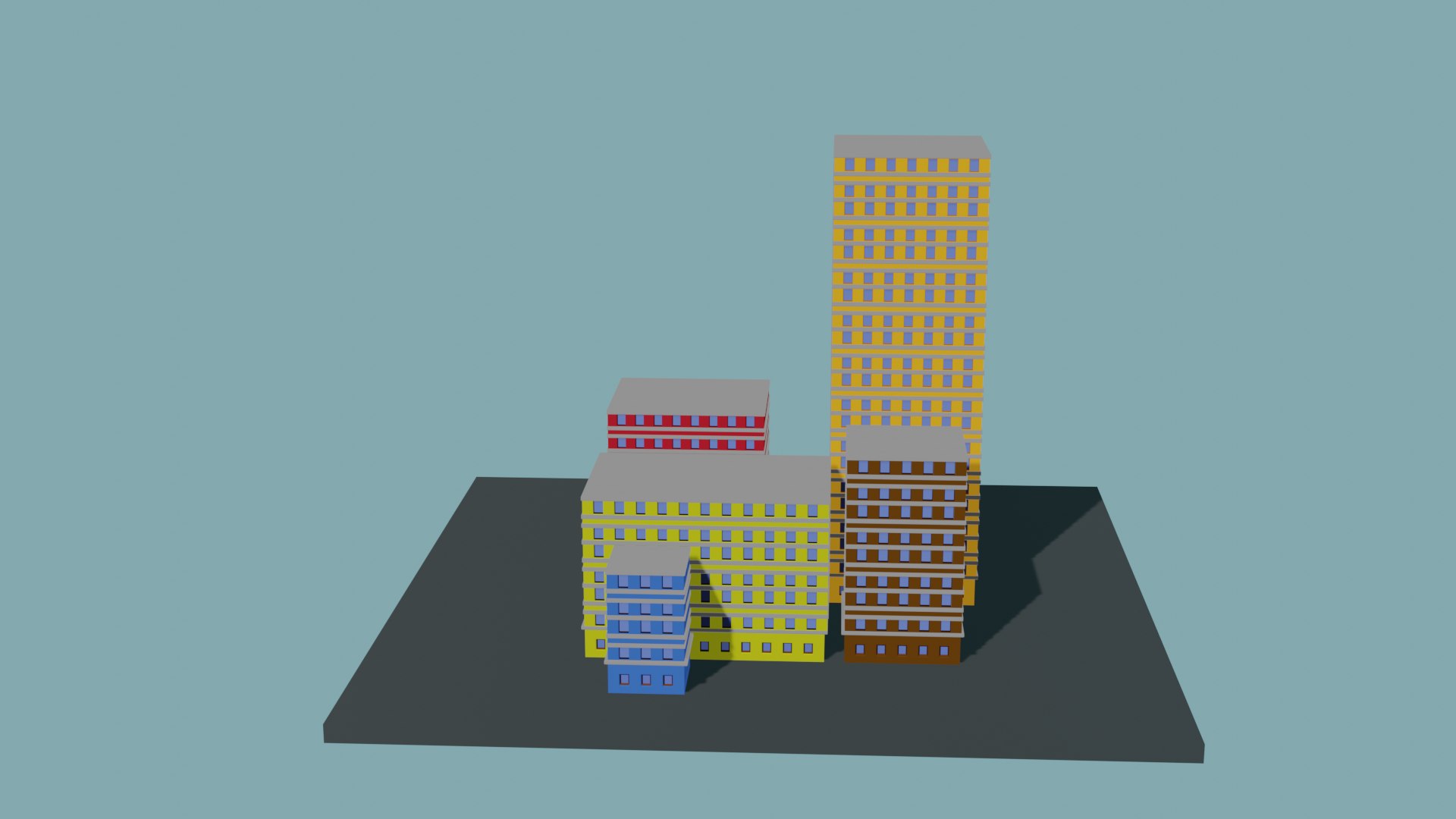 Low-Poly Cartoon Modular Buildings for Background 3D model - TurboSquid ...