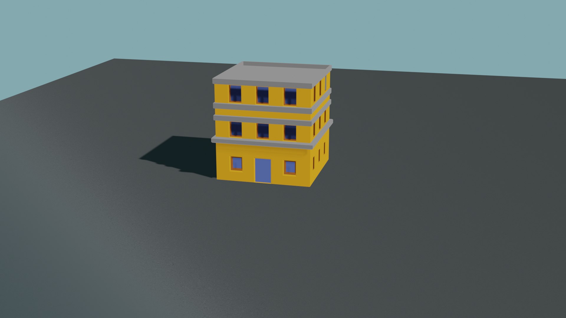 Low-Poly Cartoon Modular Buildings for Background 3D model - TurboSquid ...