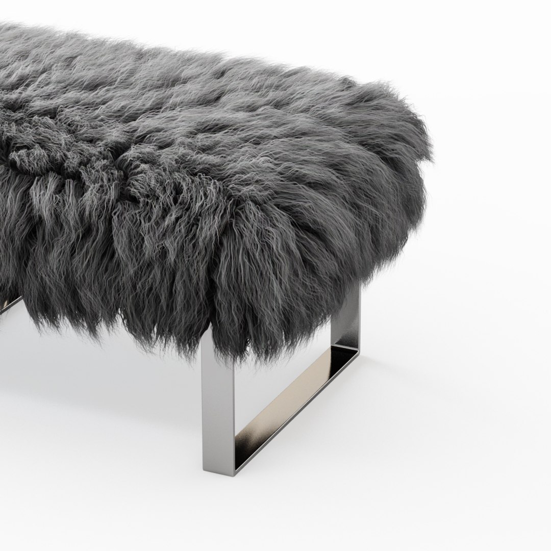 3D Wool Mongolian Fur Bench - TurboSquid 1441035