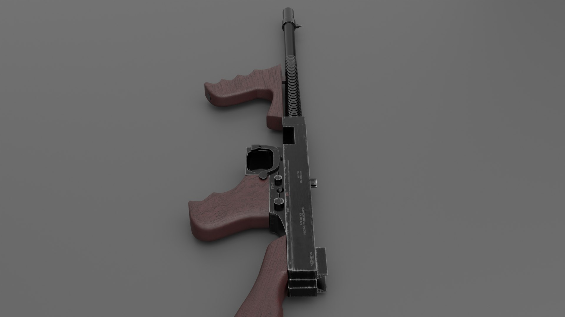 3D Thompson Submachine Gun - TurboSquid 2153522