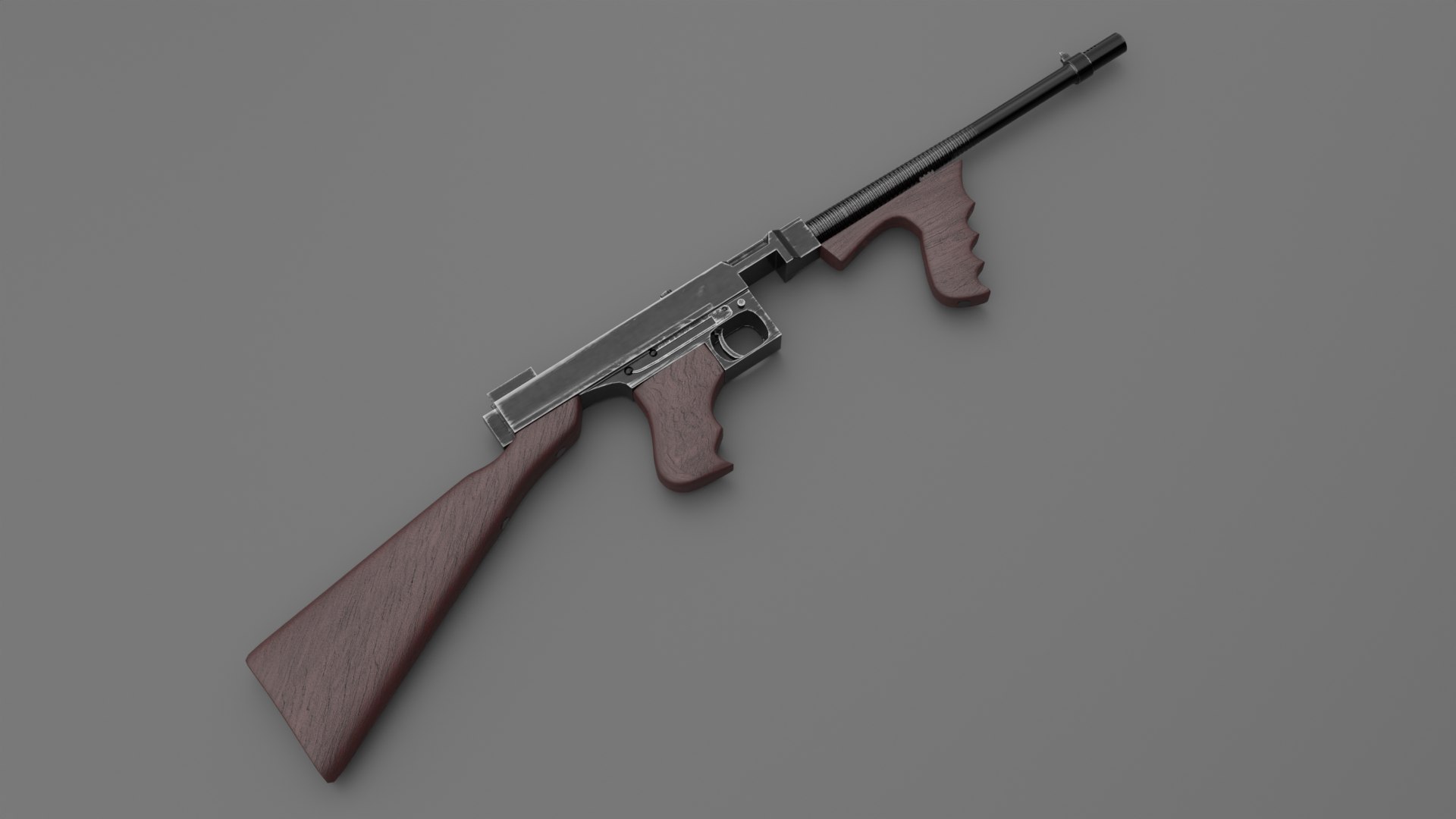 3D Thompson Submachine Gun - TurboSquid 2153522
