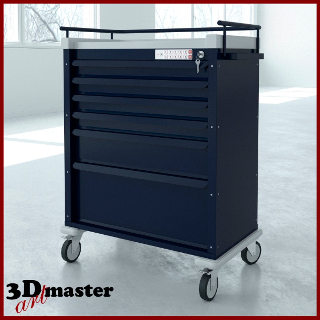 Anesthesia workstation drawer - model - TurboSquid 1228000