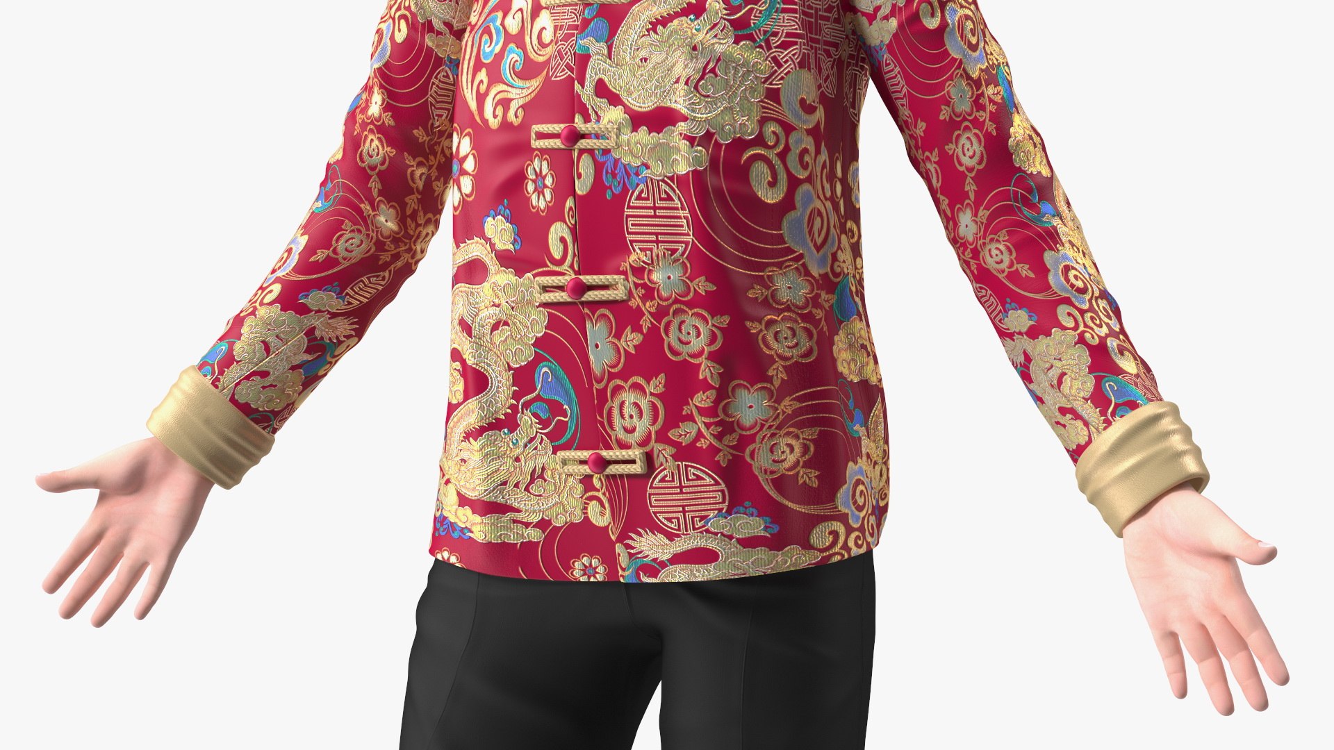 Chinese Boy Traditional Tang Jacket 3D Model - TurboSquid 1980623