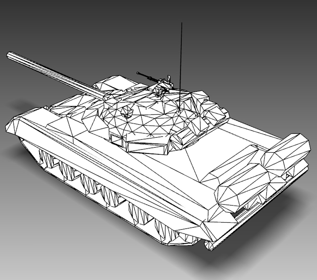 t80 tank iraq 3d model