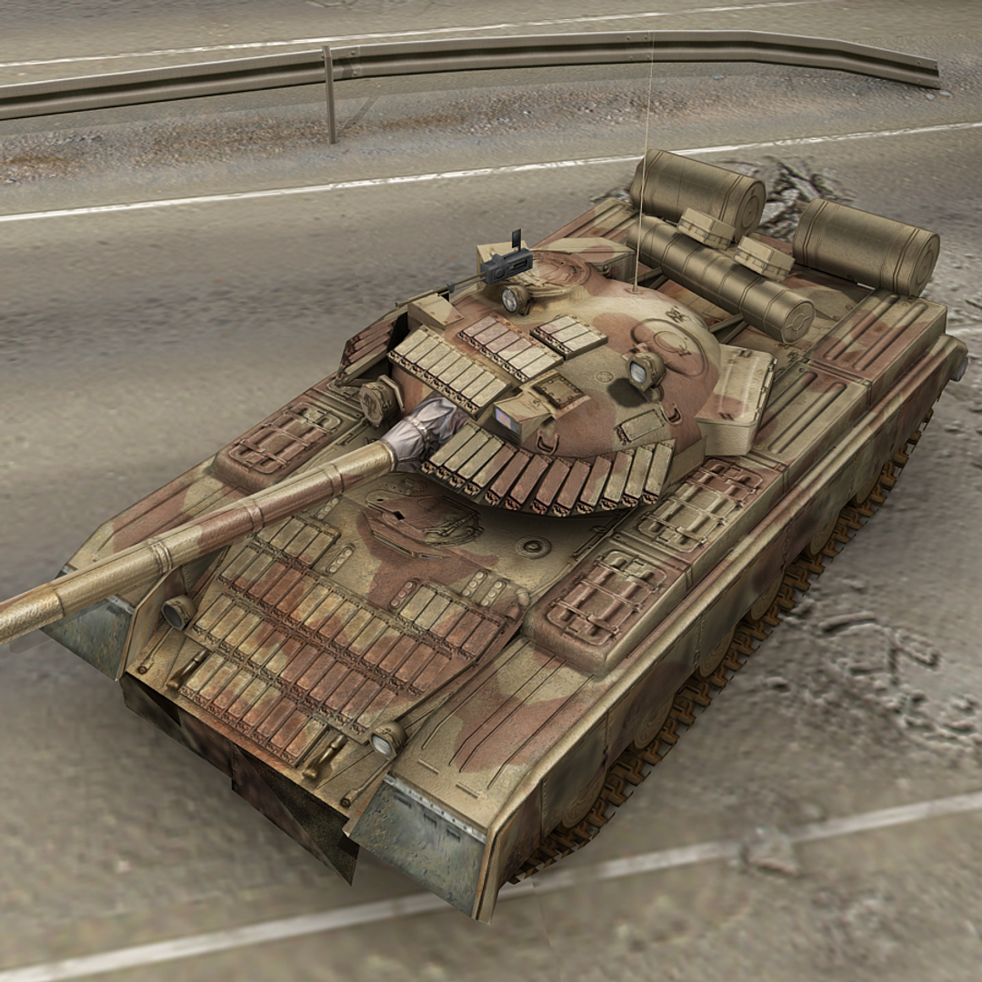 t80 tank iraq 3d model