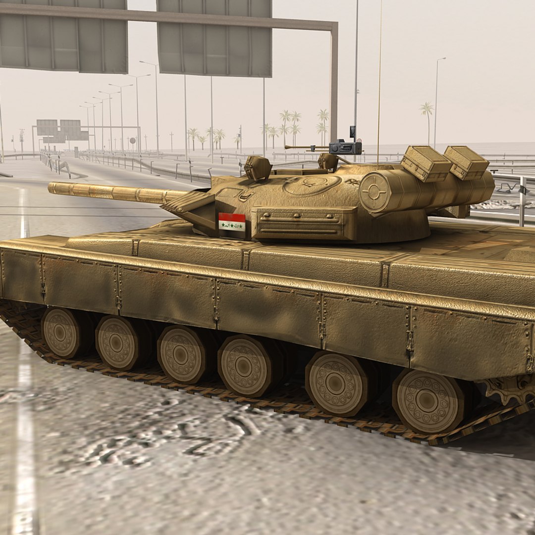 t80 tank iraq 3d model