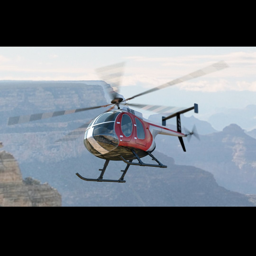 Md 530 Helicopter Interior 3d 3ds