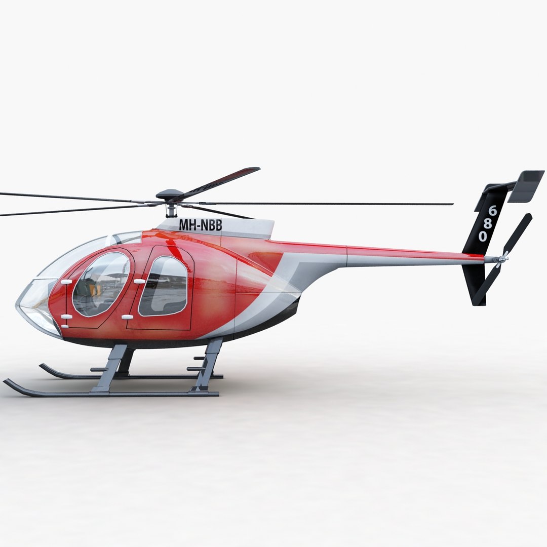 Md 530 Helicopter Interior 3d 3ds