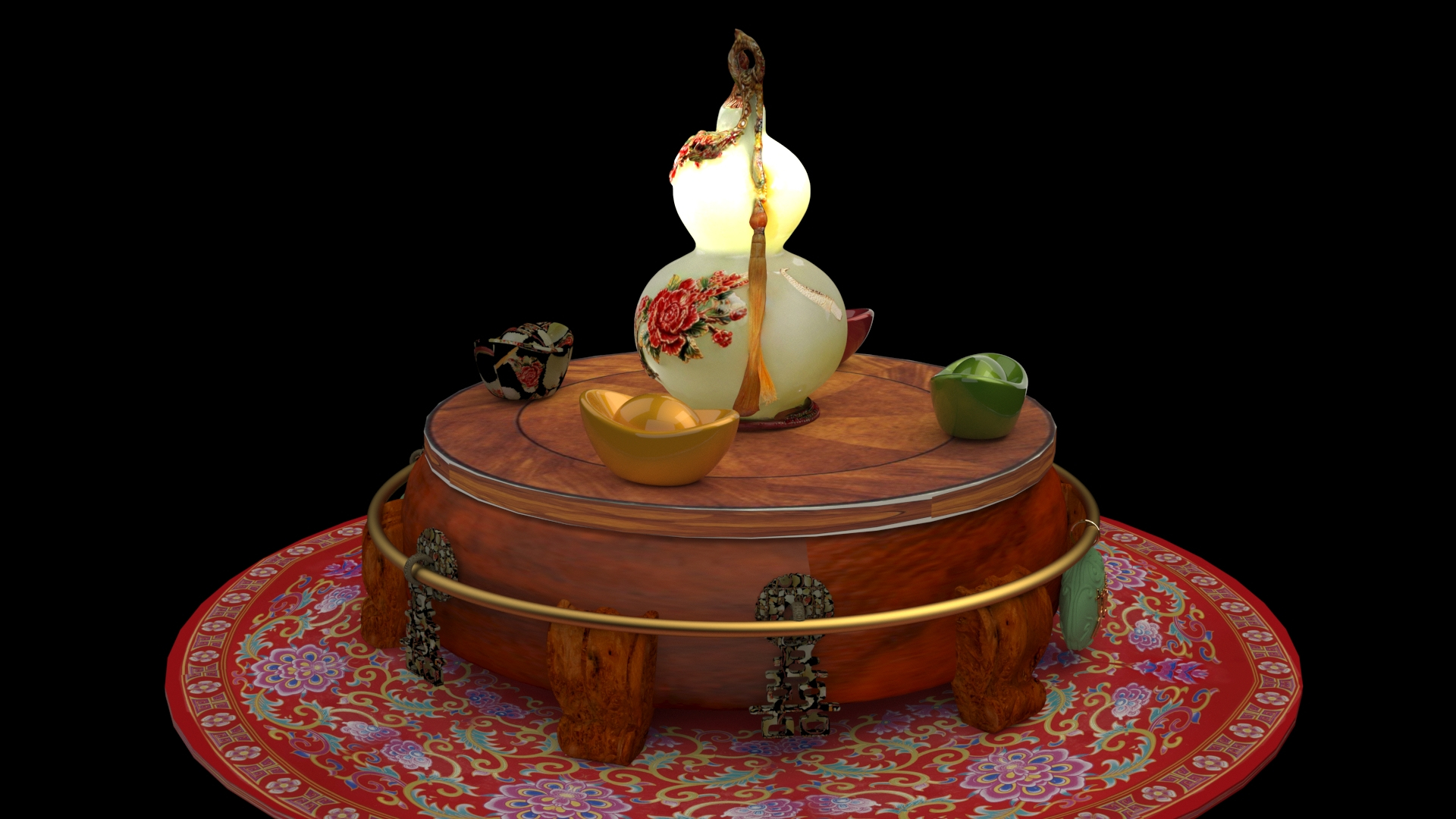 3D Chinese Jade Gourd Model - TurboSquid 2253804
