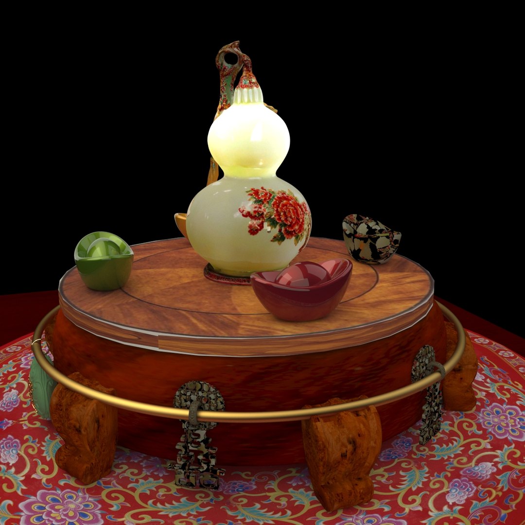 3D Chinese Jade Gourd Model - TurboSquid 2253804