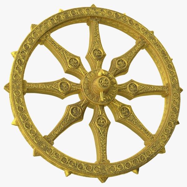 modelo 3d Dharmachakra dorado - TurboSquid 2101949