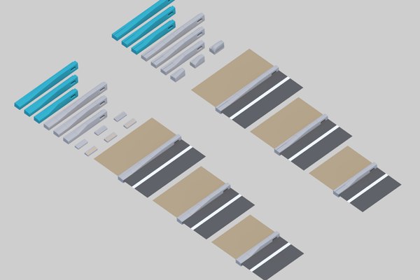 modelo 3d Curb double-sided sidewalk block - TurboSquid 2114025